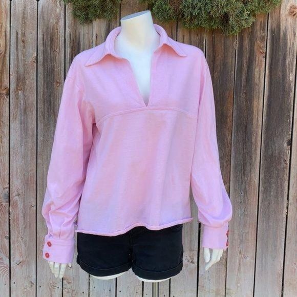 Vintage | Tops | Vintagepale Pink Label 7s Blouse Retro | Poshmark